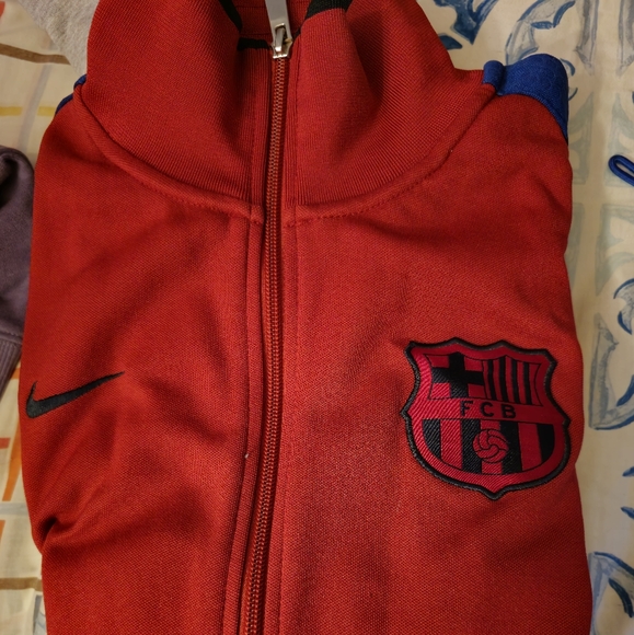 Nike | Jackets & Coats | Nike Fc Barcelona Track Jacket Soccer Red Men ...
